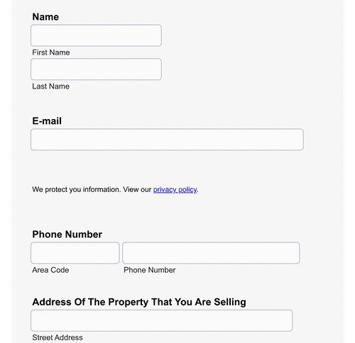 Property For Sale Form Template | Jotform