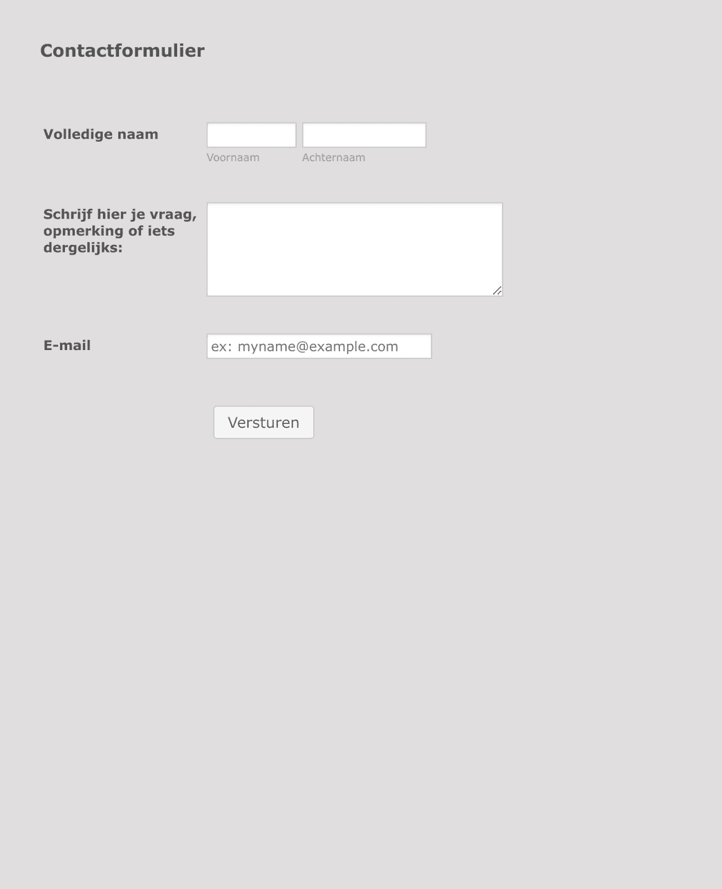 Contactformulier Formulier Sjabloon | Jotform