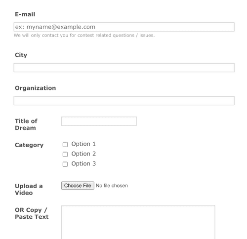 Contest Registration Form Template | Jotform