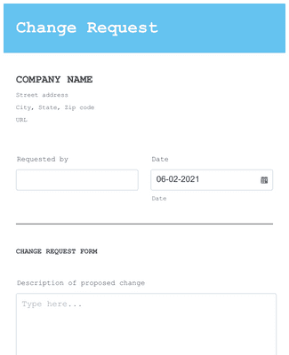 Contract Change Form Template | Jotform