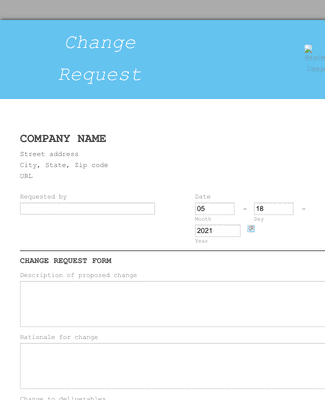 Contract Change Form Template | JotForm