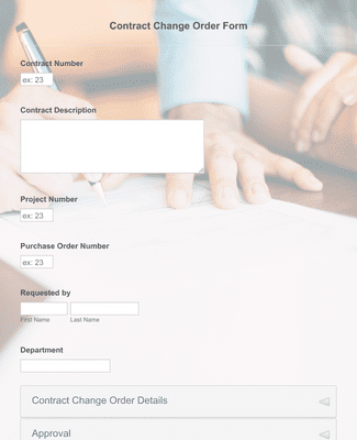 Contract Change Order Form Template | Jotform