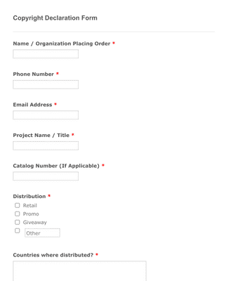 Copyright Declaration Form Template | Jotform