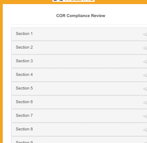 COR Compliance Review Form Template | Jotform