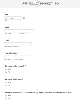 Coronavirus Questionnaire Form Template | Jotform