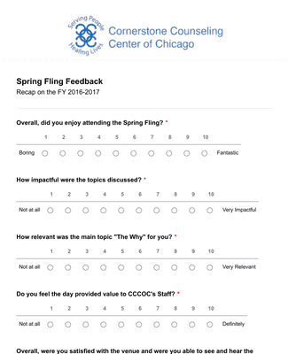 Counseling Event Feedback Form Template | Jotform