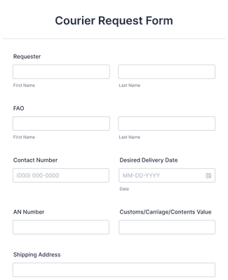 Courier Request Form Template | Jotform