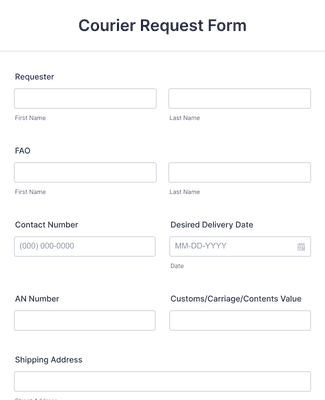 Courier Request Form Template | Jotform