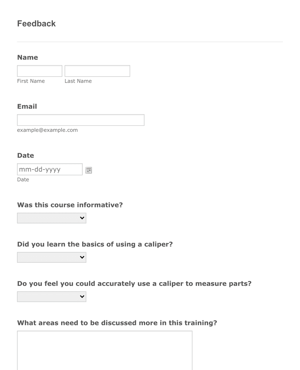 Course Feedback Form Template | Jotform