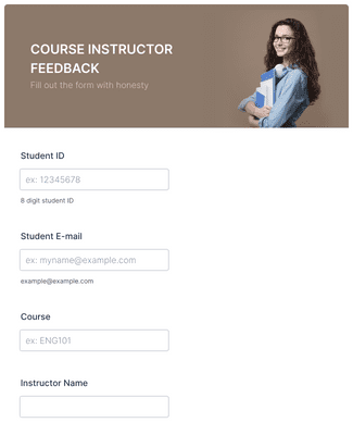 Course Instructor Feedback Form Template | Jotform