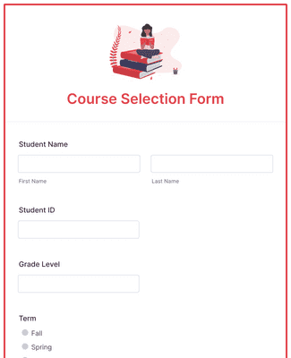 Course Selection Form Template | Jotform