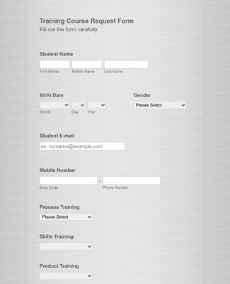 Course training Form Template | Jotform