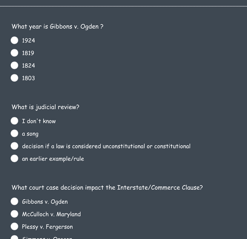 Court Cases Quiz Form Template | Jotform