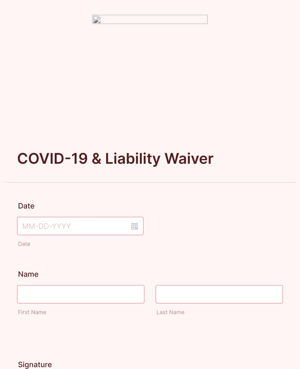 COVID-19 & Liability Waiver Form Template | Jotform