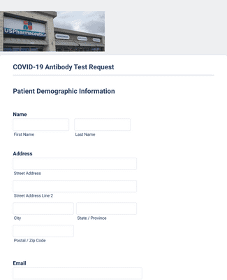 COVID-19 Antibody Test Request Form Template | Jotform