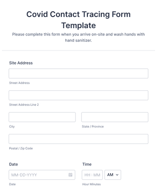 Covid Contact Tracing Form Template | Jotform