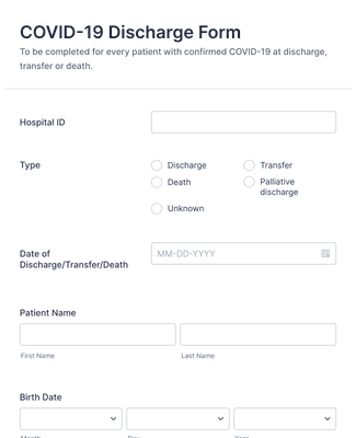 COVID-19 Discharge Form Template | Jotform