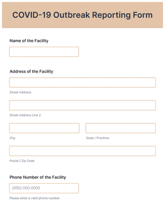 COVID-19 Outbreak Reporting Form Template | Jotform