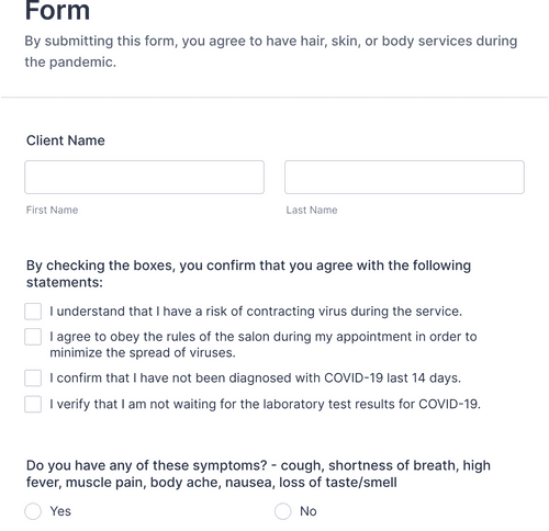 Covid-19 Consent/Waiver Form Template | Jotform
