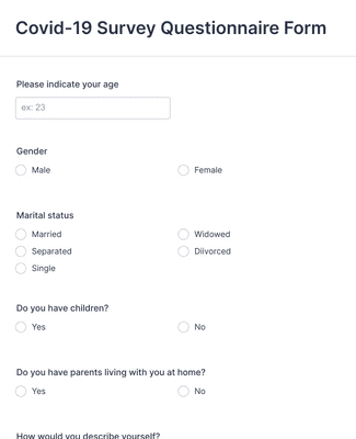 Covid-19 Survey Questionnaire Form Template | Jotform