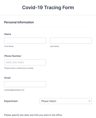 Covid-19 Tracing Form Template | Jotform