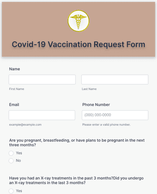 Covid-19 Vaccination Request Form Template | Jotform