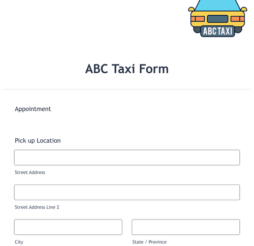 Create Taxi Receipts Form Template | Jotform