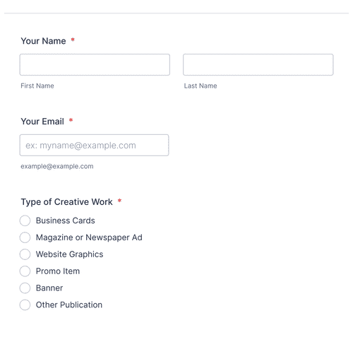 Creative Design Request Form Template | Jotform