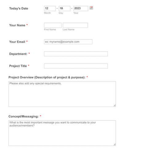 Creative Request Form Template | Jotform