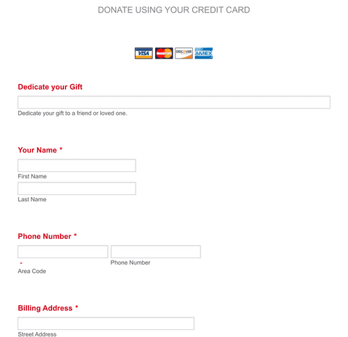 Credit Card Donation Form Template | Jotform