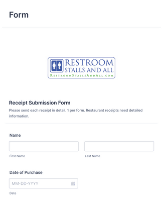 Credit Card Receipt Form Template | Jotform