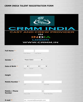 Talent Registration Form for Casting Agency Form Template | Jotform