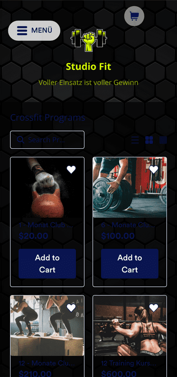 Crossfit Fitness App Vorlage | Jotform