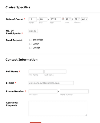 Cruise Registration Form Template | Jotform