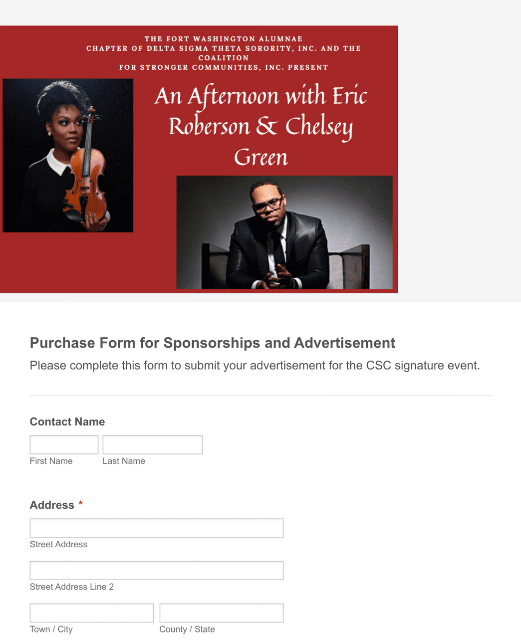 CSC Advertisement Submission Form for Signature Event Form Template ...