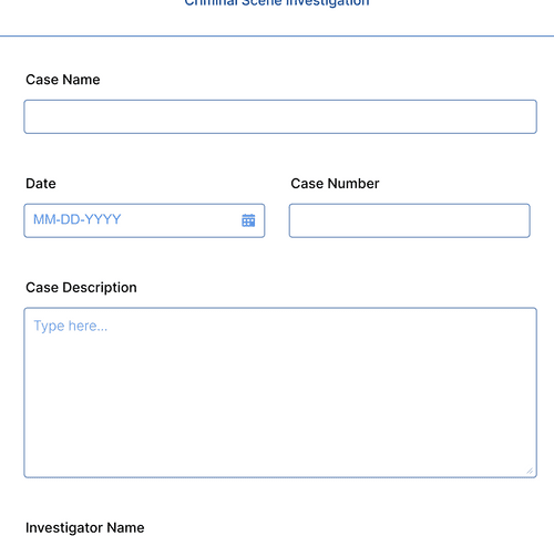 CSI Form Template | Jotform