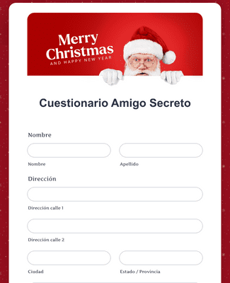 Cuestionario de Amigo Secreto Plantilla de formulario | Jotform