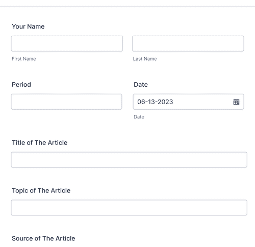 Current Event Summary Form Template | Jotform