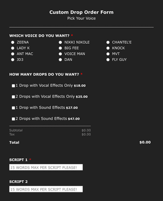 Custom Drop Form Template | Jotform
