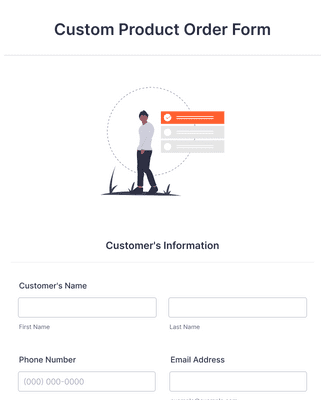 Custom Product Order Form Template | Jotform