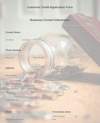 Customer Credit Application Form Template | Jotform