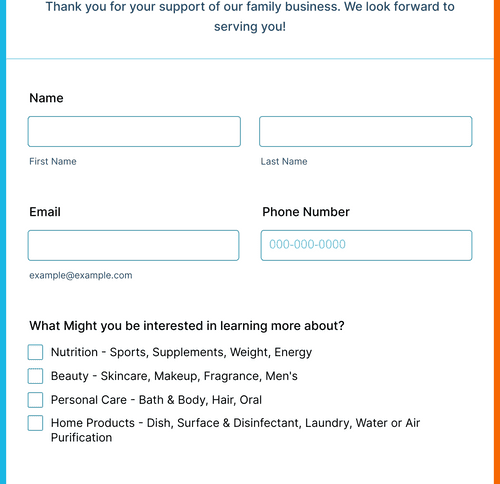 Customer Interest Profile Form Template | Jotform