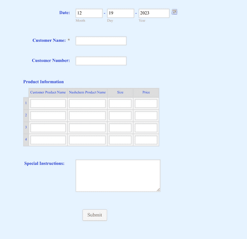 Product Setup Form Template | Jotform