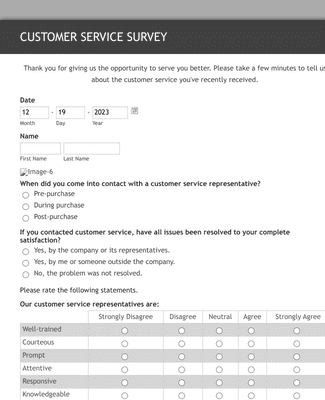 Customer Service Survey Form Template | Jotform