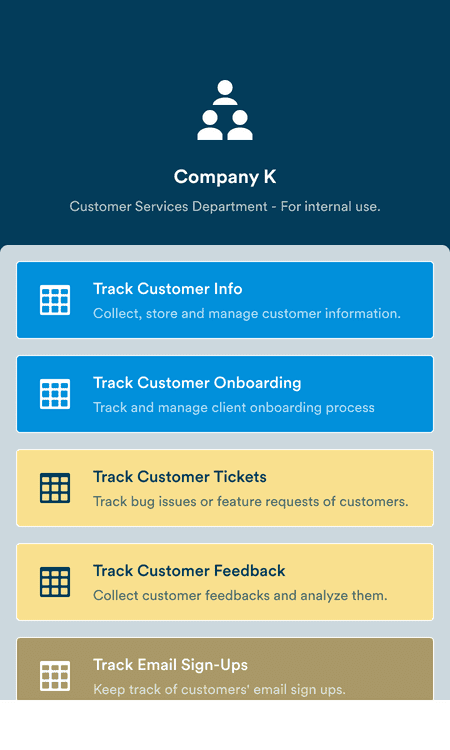 Customer Tracking App Template | Jotform
