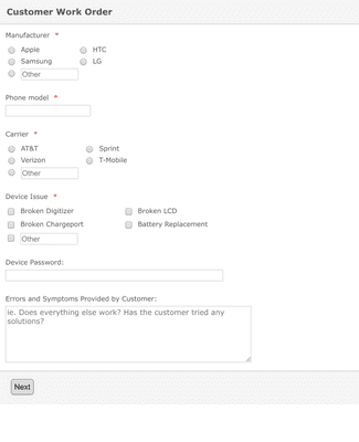 Job Work Order Form Template | JotForm
