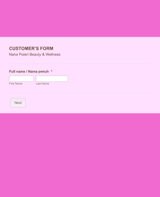 CUSTOMER’S Form Template | Jotform