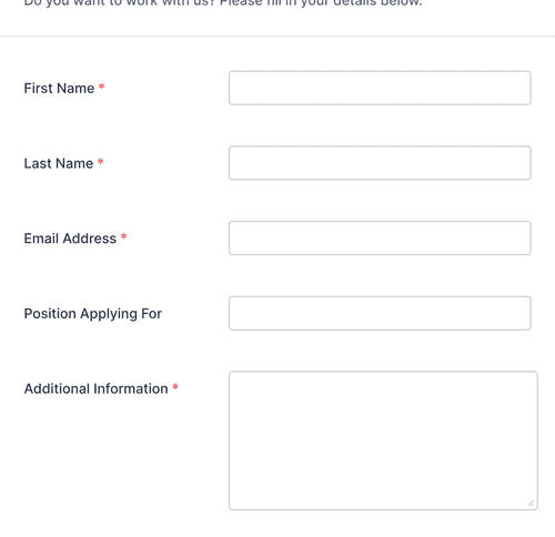CV Application Form Template Jotform