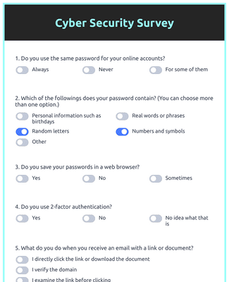 Cyber Security Survey Form Template | Jotform