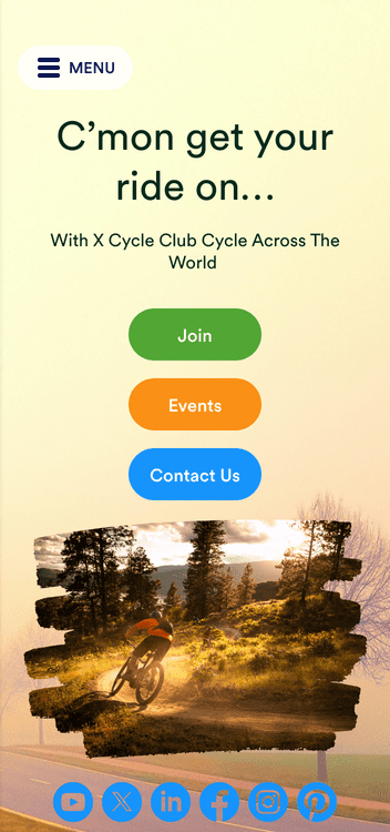 Cycle Club App Template | Jotform